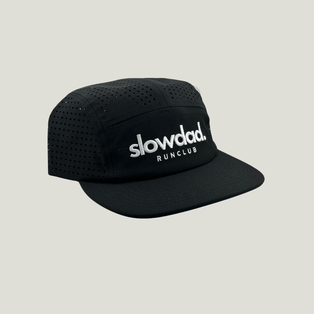 Signature 5 Panel Run Cap V2 - Black – Slow Dad Run Club